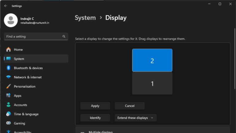 How to Align dual screen or Multiple monitor setup - Nurture IT
